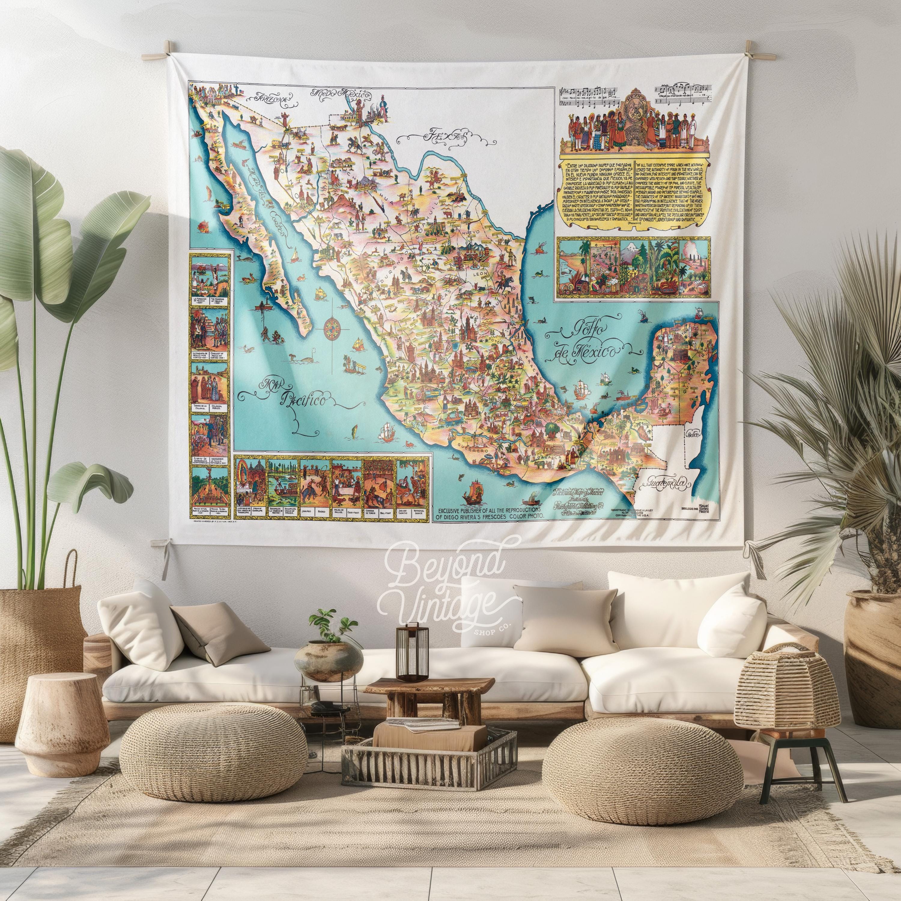 Vintage Map Tapestries – Beyond Vintage Shop