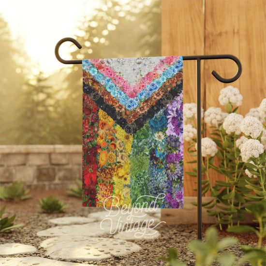 Floral Progressive Pride Flag Garden & House Banner – Beyond Vintage Shop