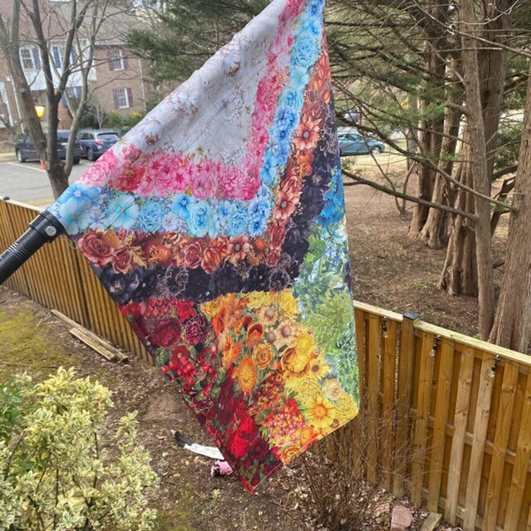 Floral Progressive Pride Flag Garden & House Banner – Beyond Vintage Shop
